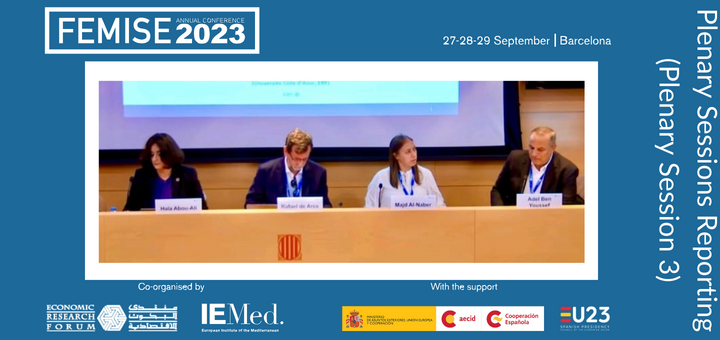 FEMISE Annual Conference In Barcelona2023- Plenary Session 3 Report - Femise